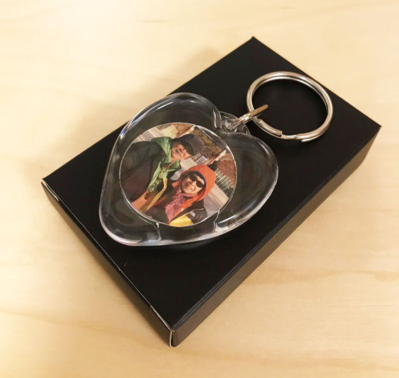 heart photo keyring — amebastuff