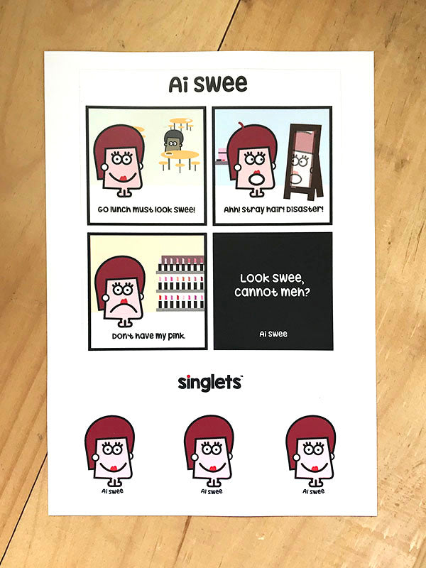 ai swee sticker set — amebastuff