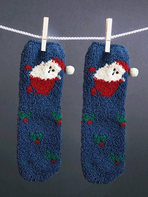 blue santa socks — amebastuff