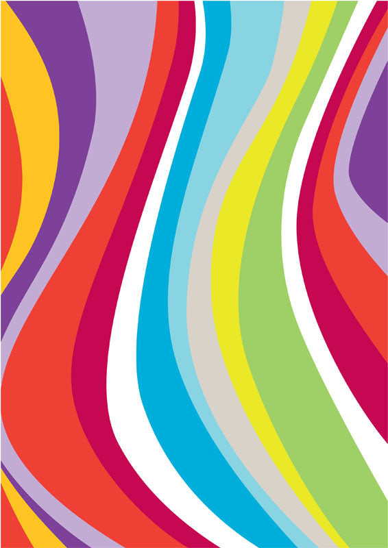 rainbow wave gift wrapper (10 sheets) — amebastuff