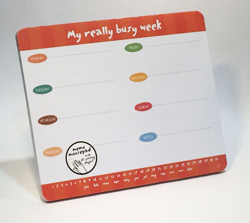 my really busy week memo mousepad — amebastuff